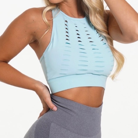 NVGTN | Tops | Nvgtn Aqua Ripped Sports Bra | Poshmark
